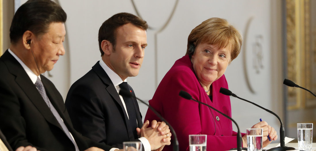 Merkel und Macron sprechen mit Xi Jinping, Tageszeitung junge Welt, 06. ...